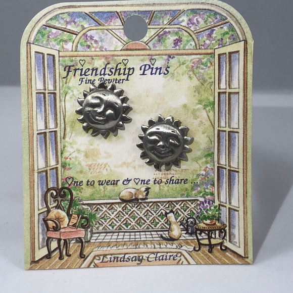Lindsay Clair | Accessories | Vintage Best Friends Sun Pins To Wear 1 ...
